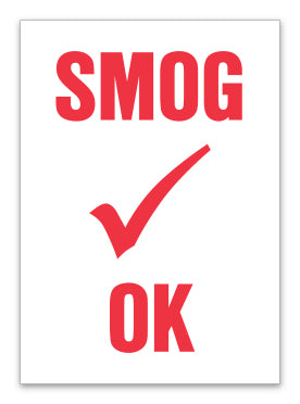Reminder Label Sheet Labels - Smog OK – Autostoresupply.com